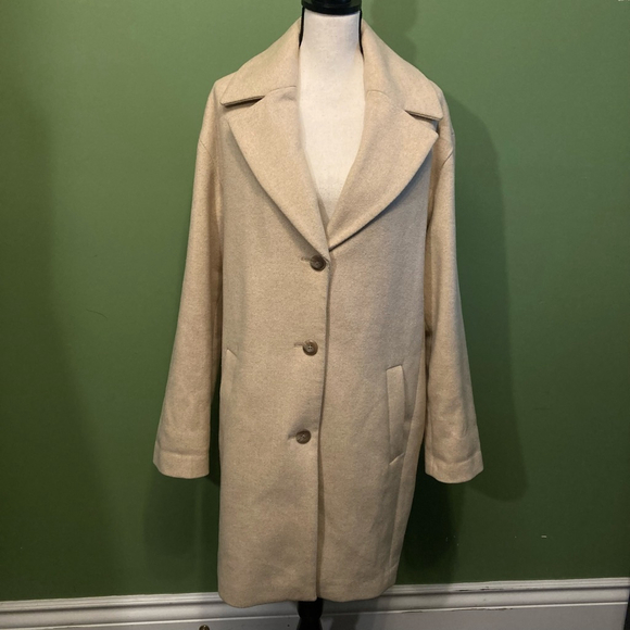 GAP | Jackets & Coats | Womens Gap Beige Wool Blend Coat Sp Petite ...